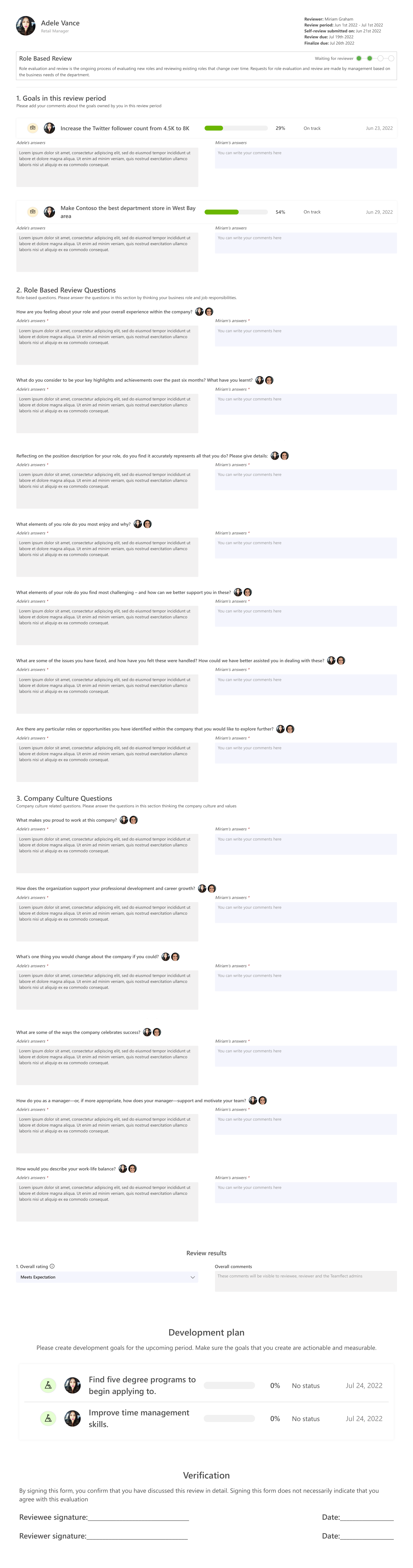 Teamflect Performance Review Template Role Based Review Teamflect Performance Review Template Role Based Review